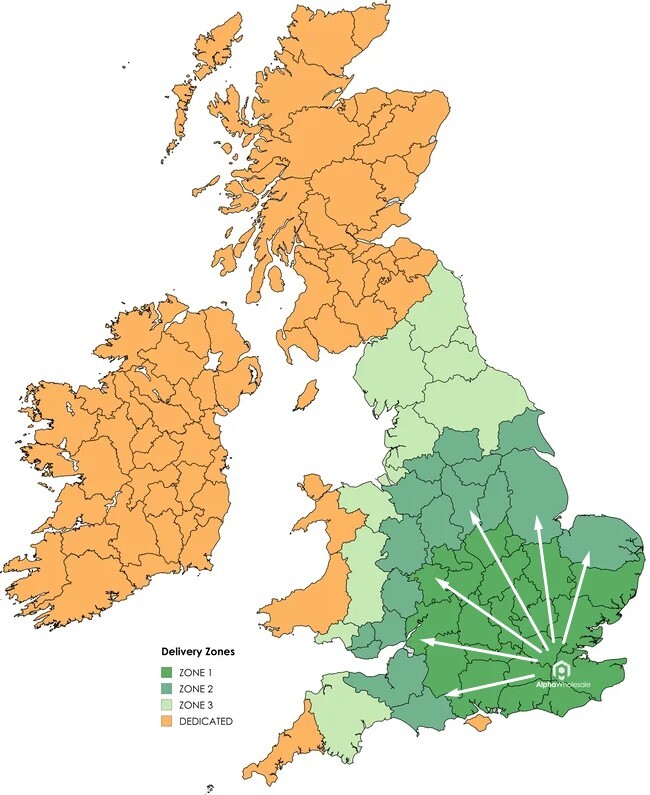 Delivery Zones | Alpha Wholesale HVAC